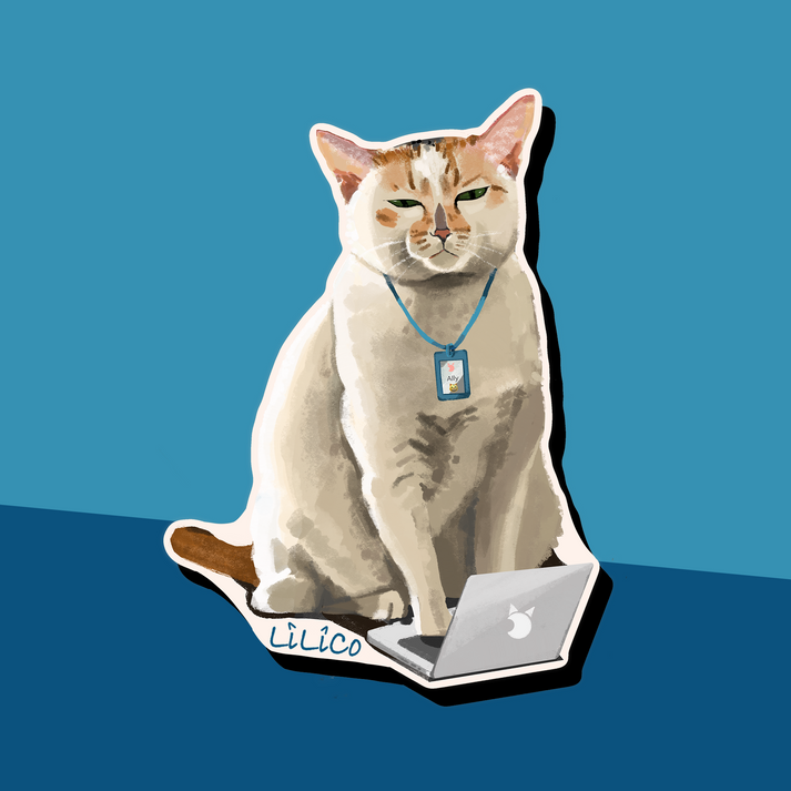 Burn Out Cat | Vinyl Sticker – LiLiCo